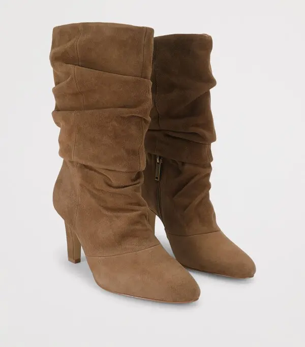 Kurt Geiger Suede Barb Slouch Boots