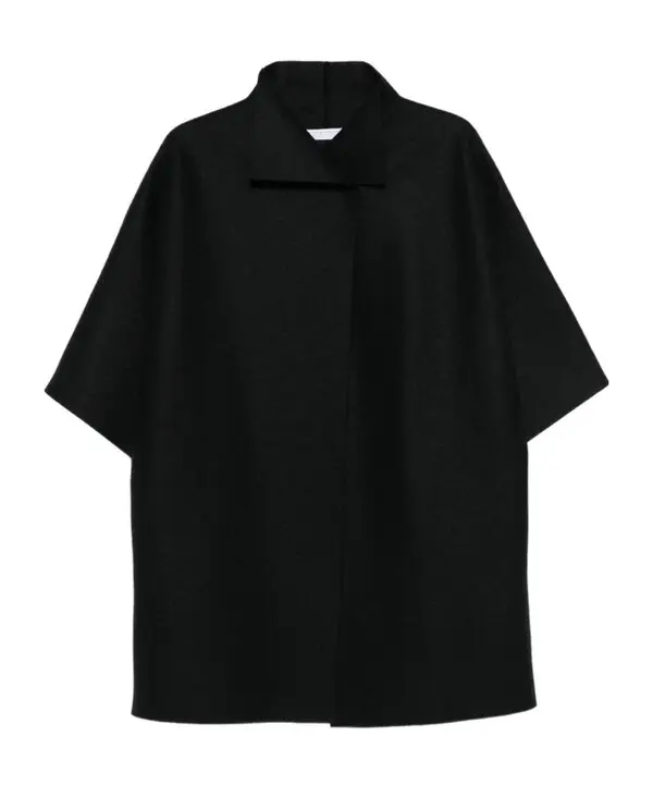 Harris Wharf London Short Sleeve Collared Wool Coat