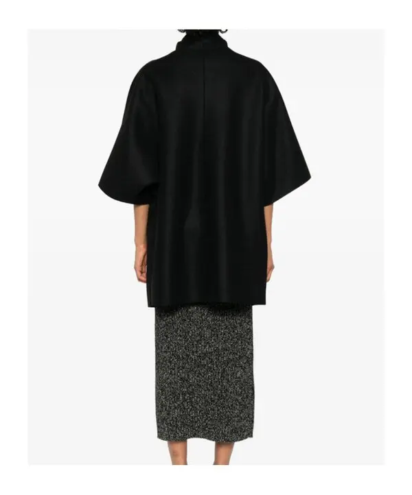 Harris Wharf London Short Sleeve Collared Wool Coat