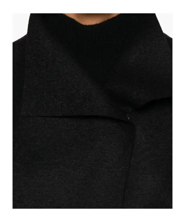 Harris Wharf London Short Sleeve Collared Wool Coat