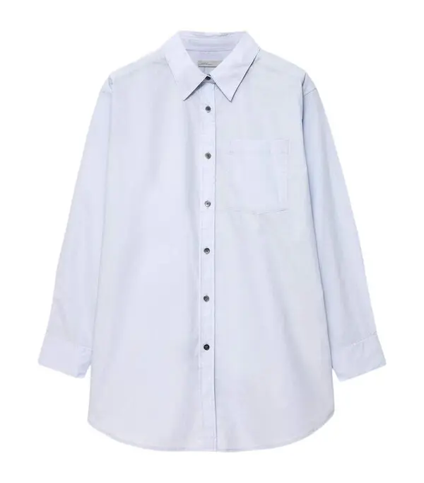 ALLSAINTS Organic Cotton Kaia Oversized Shirt - Blue