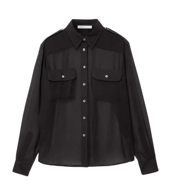 ALLSAINTS Maven Sheer Utility Shirt - Black