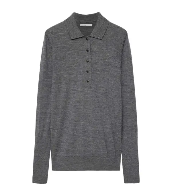 ALLSAINTS Merino Wool Martel Polo Sweater - Grey