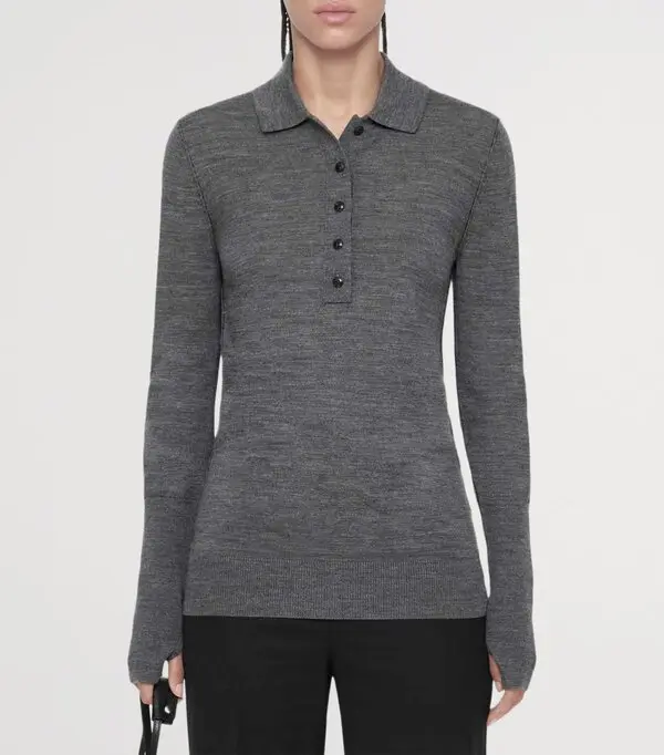 ALLSAINTS Merino Wool Martel Polo Sweater