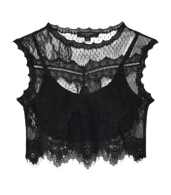 ALLSAINTS Eliza Lace Crop Top