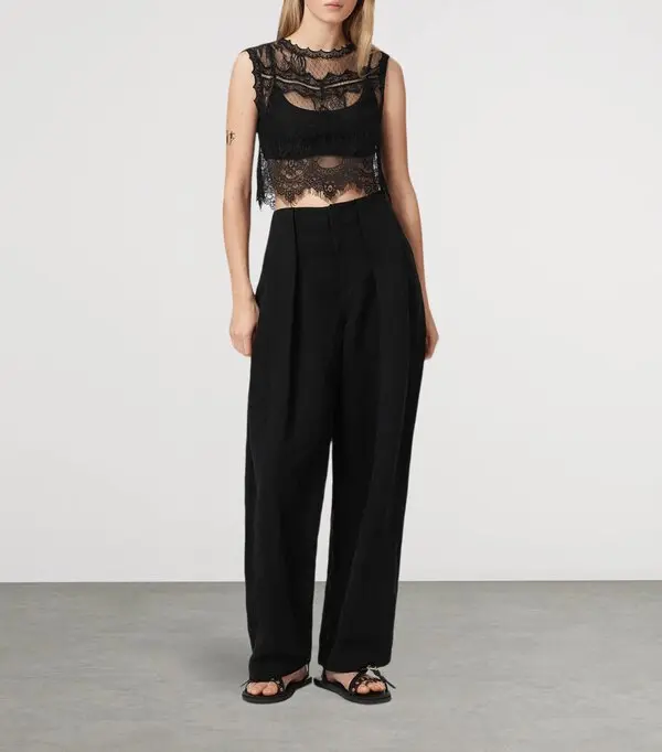 ALLSAINTS Eliza Lace Crop Top