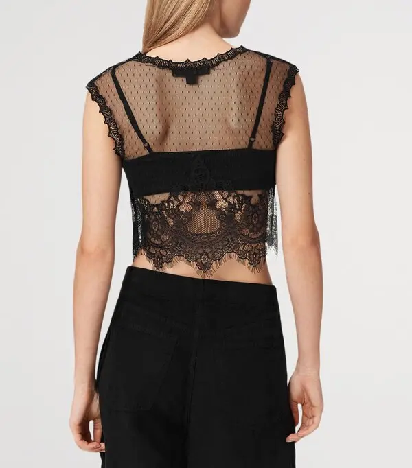 ALLSAINTS Eliza Lace Crop Top