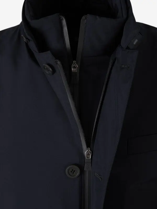 Herno High-neck Padded Jacket With Removable Hood