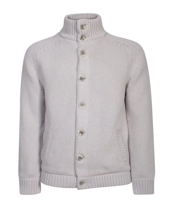 Herno High Neck Knitted Bomber Jacket