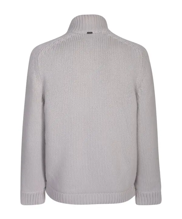 Herno High Neck Knitted Bomber Jacket