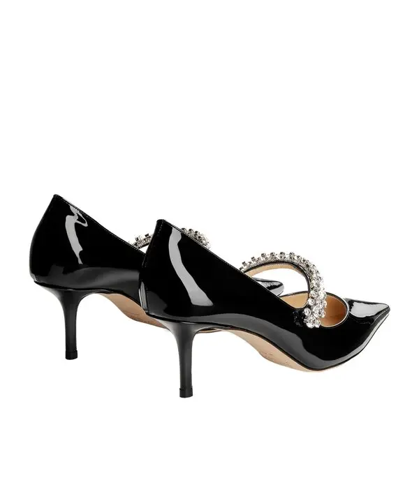 JIMMY CHOO Patent Leather Pumps With Crystals