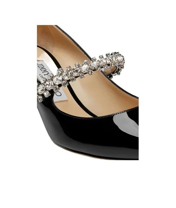 JIMMY CHOO Patent Leather Pumps With Crystals