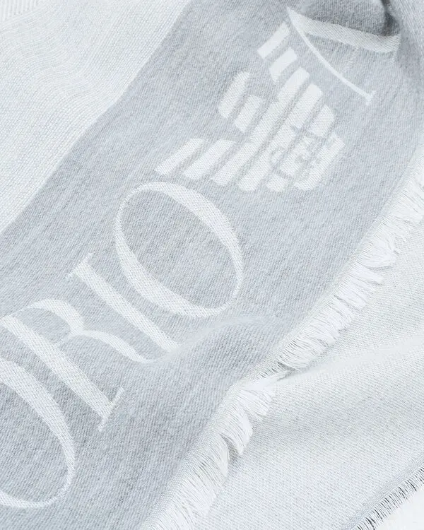 Emporio Armani Logo-embellished Striped Scarf