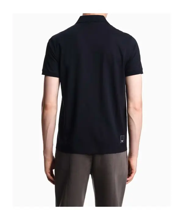 Emporio Armani Logo Patch Short-sleeved Polo Shirt