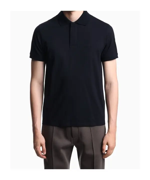 Emporio Armani Logo Patch Short-sleeved Polo Shirt