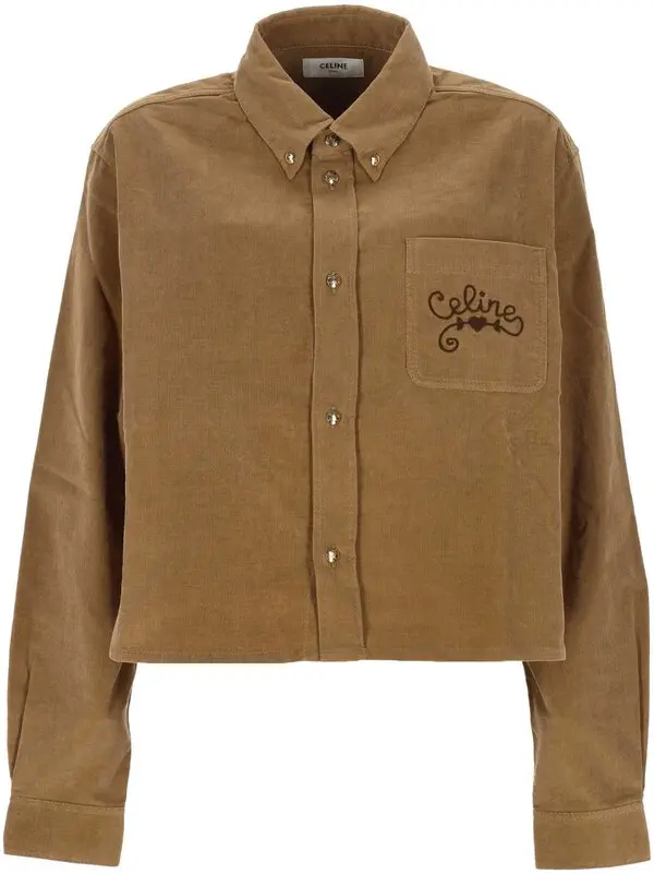 Celine Long-sleeved Shirt - Brown