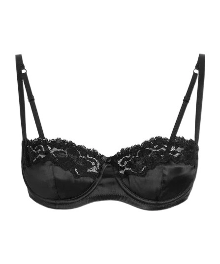 Dolce & Gabbana Dolce Gabbana Lace Satin Balcony Bra