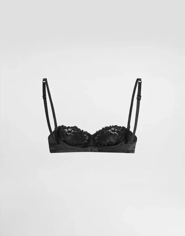 Dolce & Gabbana Dolce Gabbana Lace Satin Balcony Bra