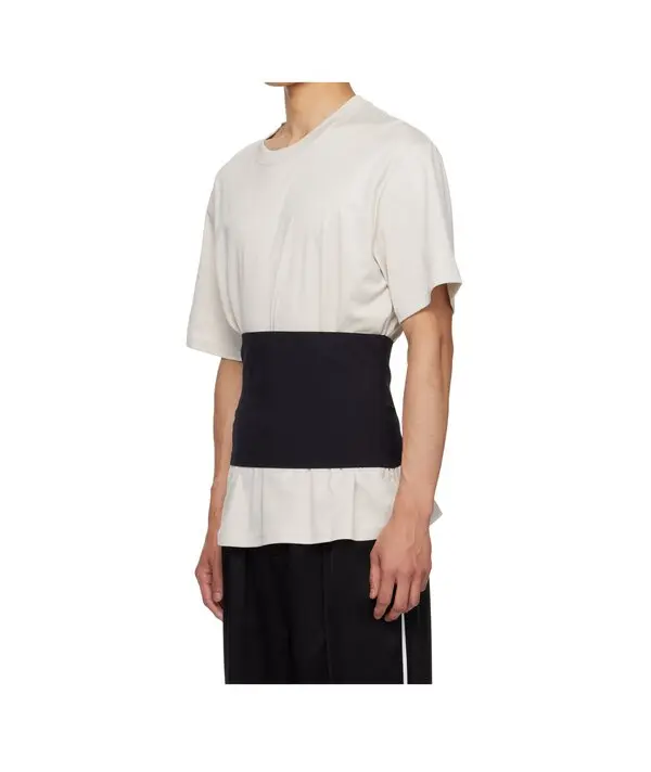 MUGLER Ribbed Round-neck T-shirt
