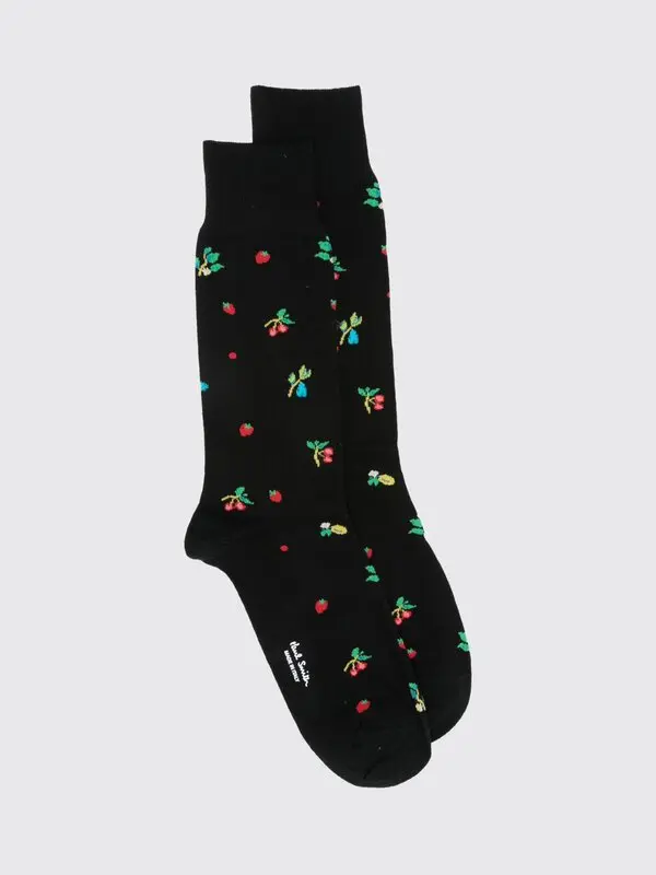 Paul Smith Fruit All-over Print Organic Cotton Socks - Navy