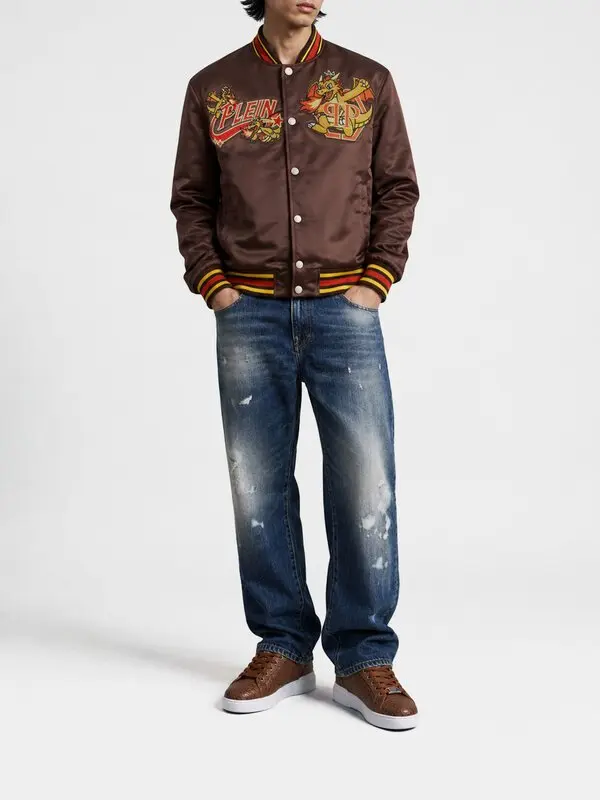 Philipp Plein Embellished Dragon Bomber Jacket