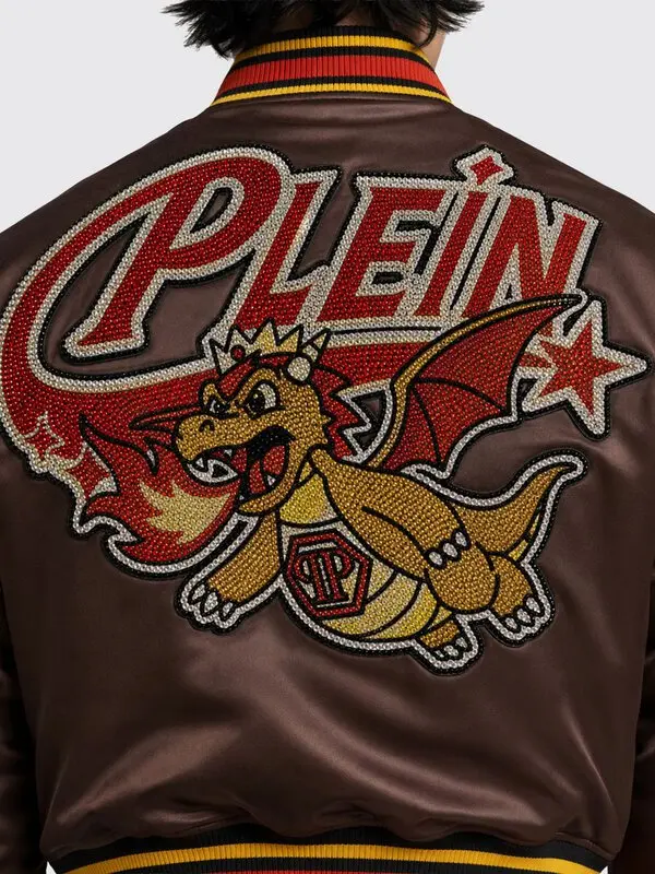 Philipp Plein Embellished Dragon Bomber Jacket