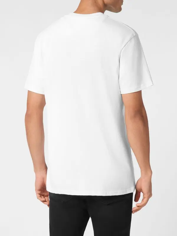 Philipp Plein Cotton Jersey T-shirt With Hexagon Logo Patch