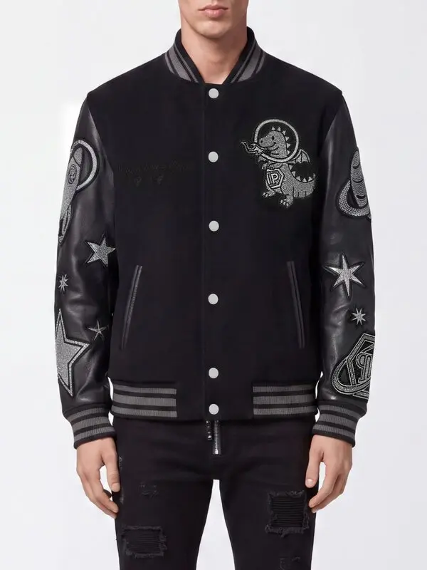 Philipp Plein Embellished Varsity Jacket