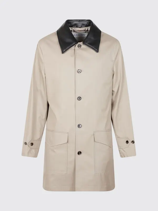 Burberry Jacket With Leather Collar