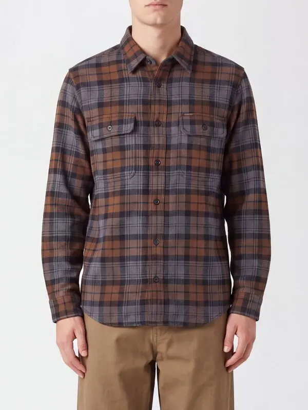 Filson Long-sleeve Check Shirt In Cotton Flannel With Flap Pockets - Black