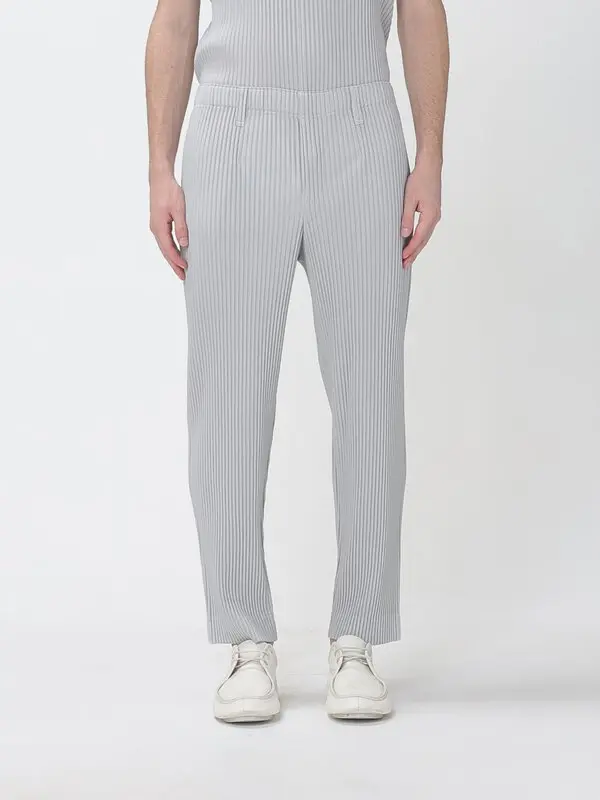 Issey Miyake Homme Plissé Pleated Trousers - Grey