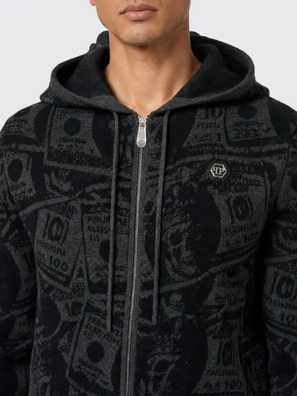 Philipp Plein Printed Zip-up Hoodie
