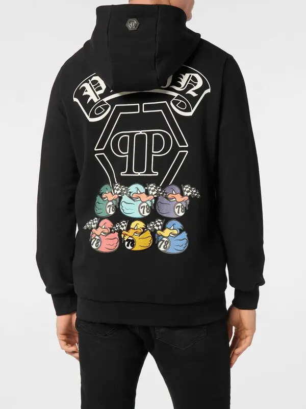Philipp Plein Graphic Print Zip-up Hoodie