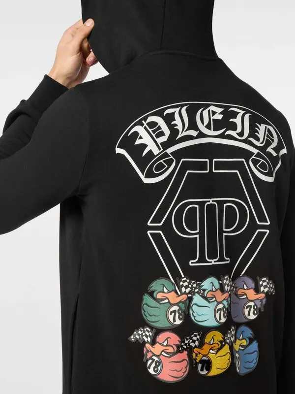 Philipp Plein Graphic Print Zip-up Hoodie