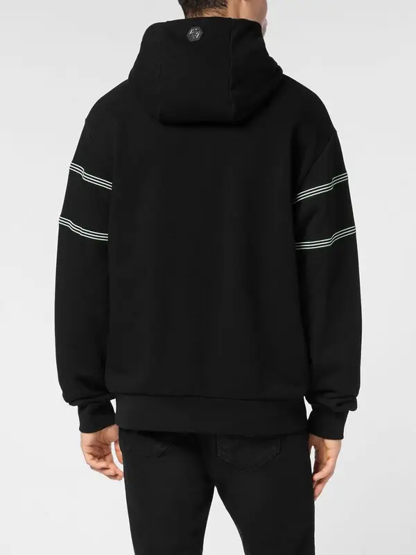 Philipp Plein Relaxed Fit Cotton Hoodie With Embroidered Logo