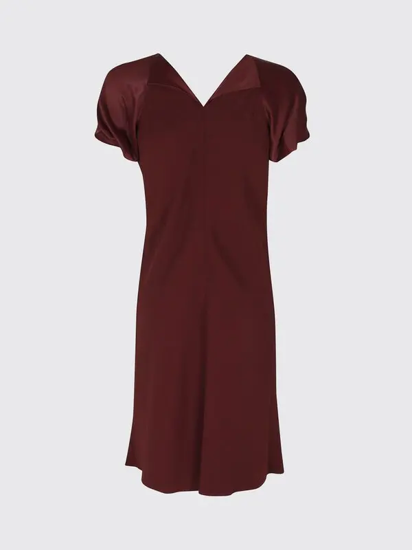 Alberta Ferretti Bow Neck Dress - Red