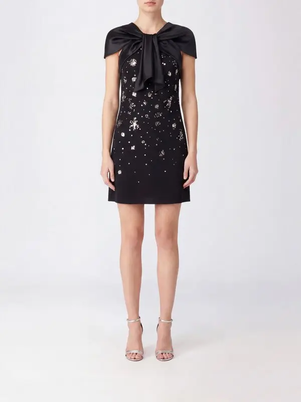 Alberta Ferretti Embellished Bow Dress