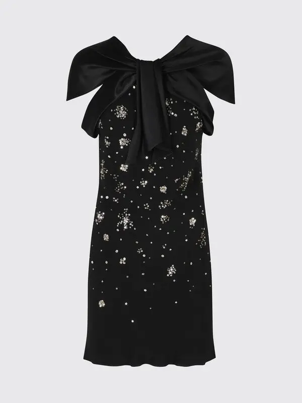Alberta Ferretti Embellished Bow Dress