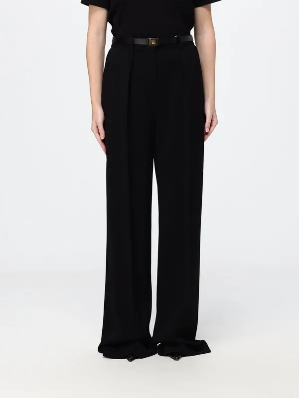 Elisabetta Franchi Wide Leg Tailored Pants - Black