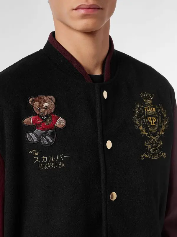 Philipp Plein Teddy Bear Varsity Jacket