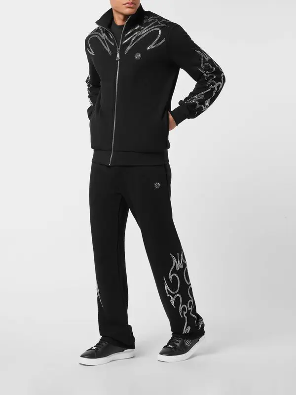 Philipp Plein Embellished Zip-up Track Jacket
