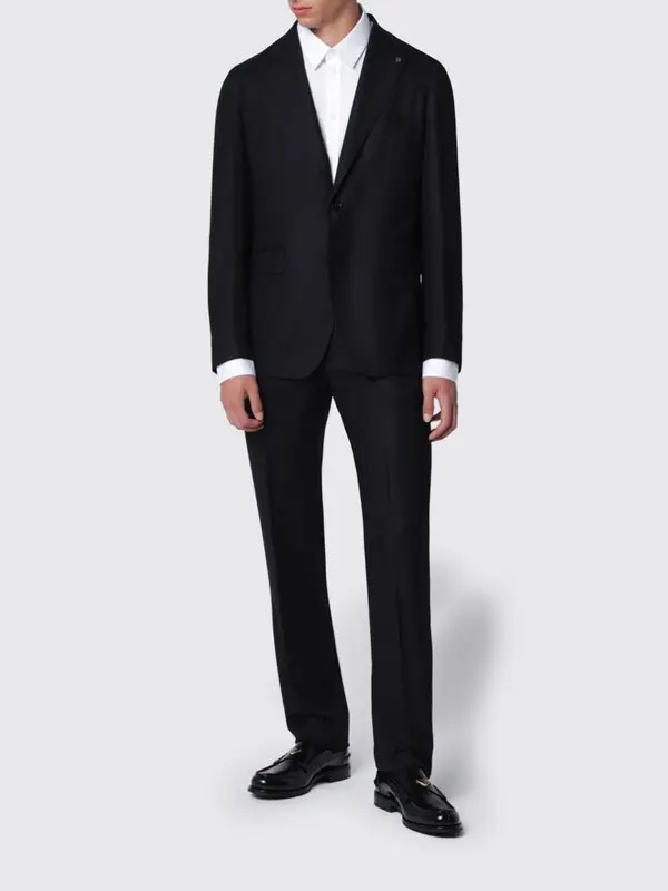 Tagliatore Single-breasted Suit In Pure Virgin Wool With One-button Jacket
