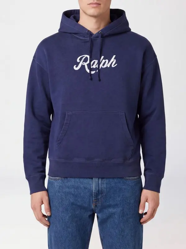 Polo Ralph Lauren Cotton Drawstring Hoodie With Kangaroo Pocket And Logo - Blue