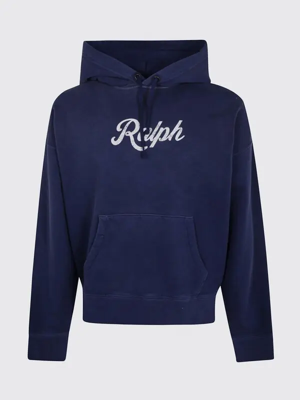 Polo Ralph Lauren Cotton Drawstring Hoodie With Kangaroo Pocket And Logo - Blue