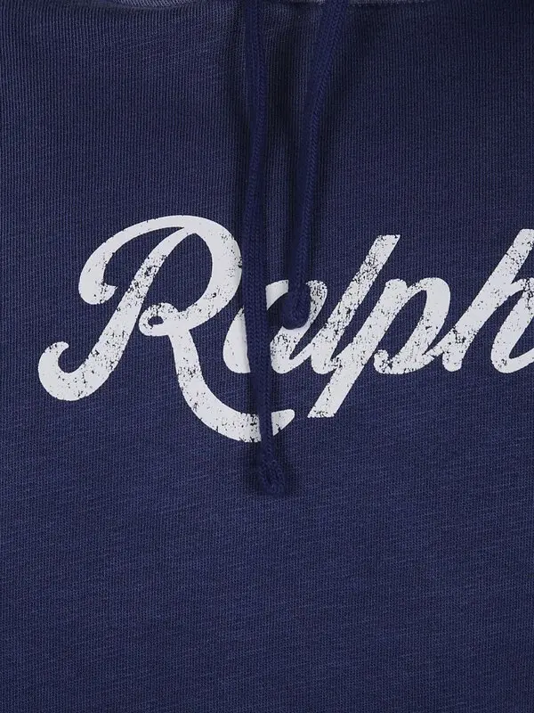 Polo Ralph Lauren Cotton Drawstring Hoodie With Kangaroo Pocket And Logo - Blue