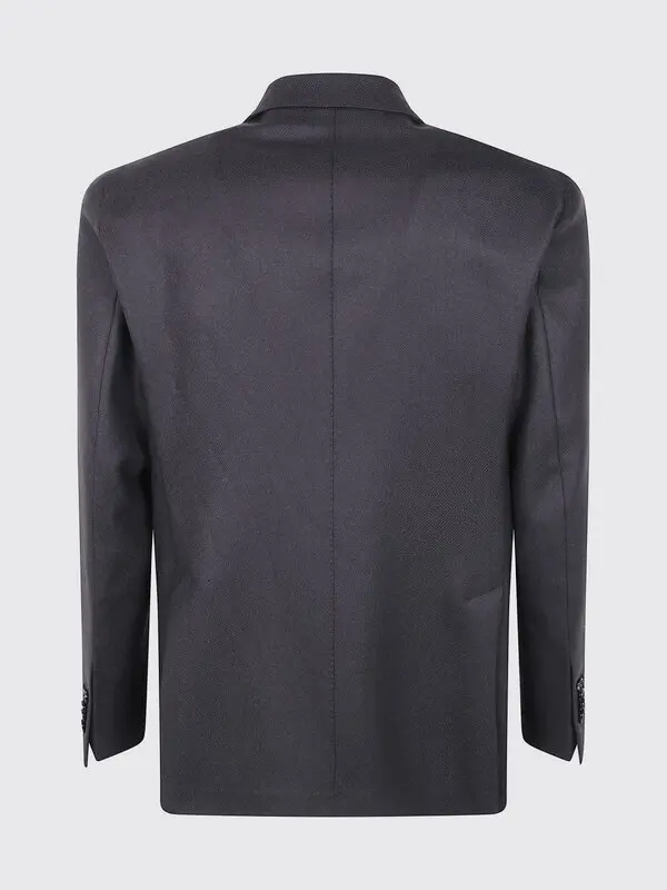 Tagliatore Single-breasted Blazer In Cupro And Viscose Blend With Patch Pockets - Brown