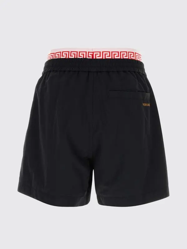 Versace Nylon Sport Shorts With Logo Elastic Waistband