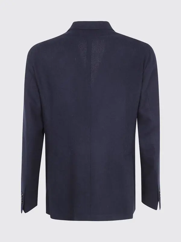 Tagliatore Double-breasted Blazer In Virgin Wool And Cashmere With Patch Pockets