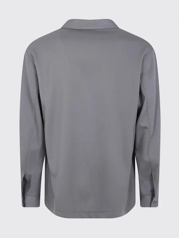 Tagliatore Casual Cuban Collar Shirt In Stretch Virgin Wool With Patch Pockets - Brown