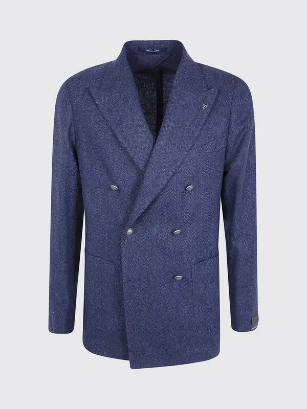 Tagliatore Double-breasted Blazer In Wool And Cashmere With Peak Lapels
